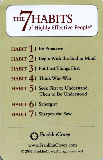 Seven Habits of Highly Effective Managers